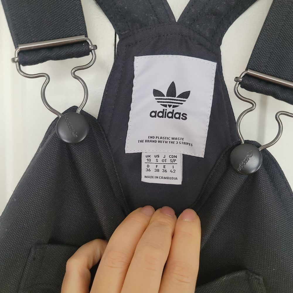Adidas Original Overalls Dress With Neon Green Logo Xs - Gem